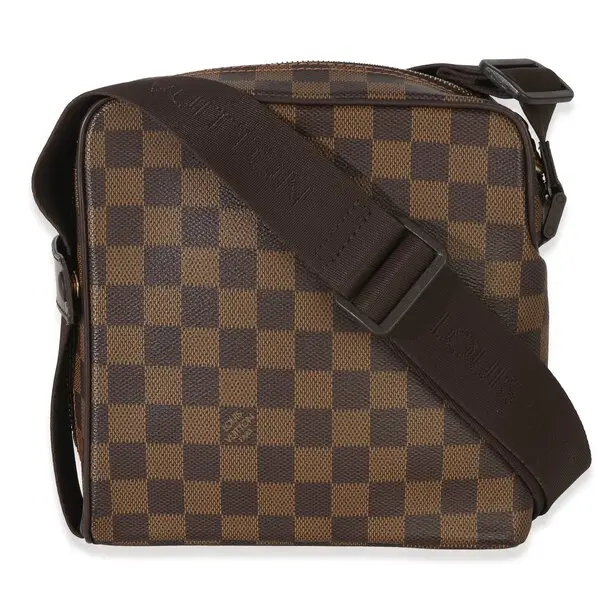 LOUIS VUITTON Damier Ebene Canvas Olav Pm Messenger Bag - Brown