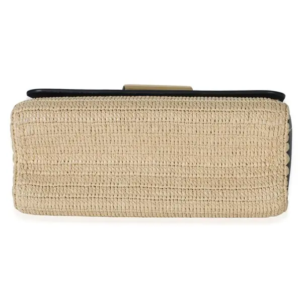 LOUIS VUITTON Calfskin Raffia Twist Shoulder Bag Mm