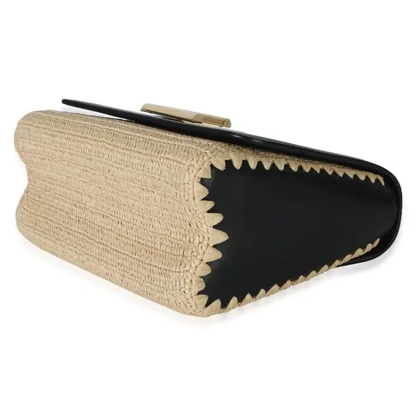 LOUIS VUITTON Calfskin Raffia Twist Shoulder Bag Mm
