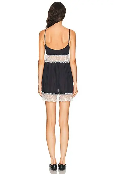 Gimaguas Yasmin Mini Dress With Lace Trim