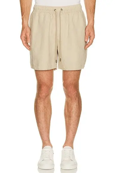 Onia Air Linen Pull On Short 6 - Dune
