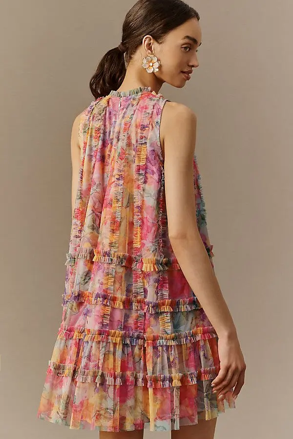 Mac Duggal Mesh Mi Dress