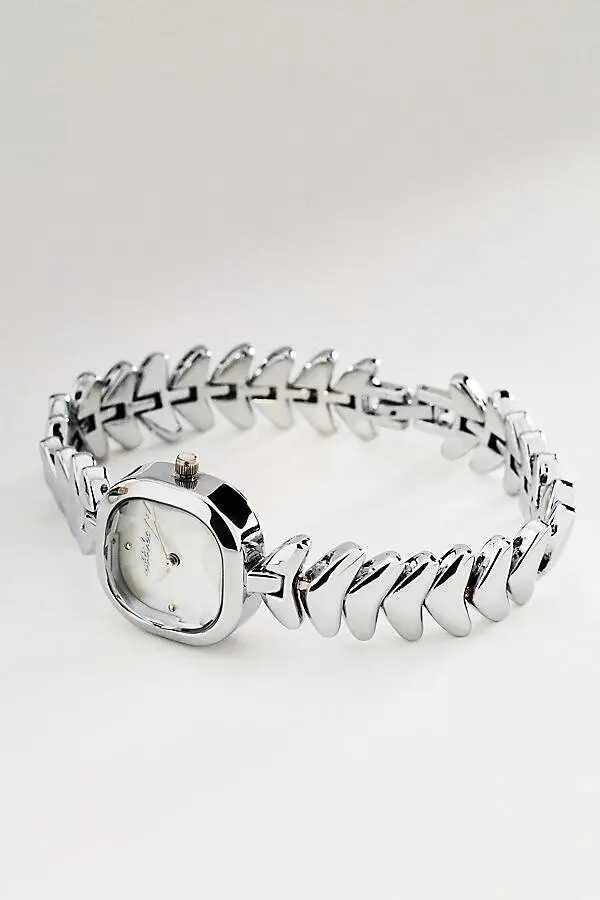Ettika Metal Moderna Bracelet Watch - Silver