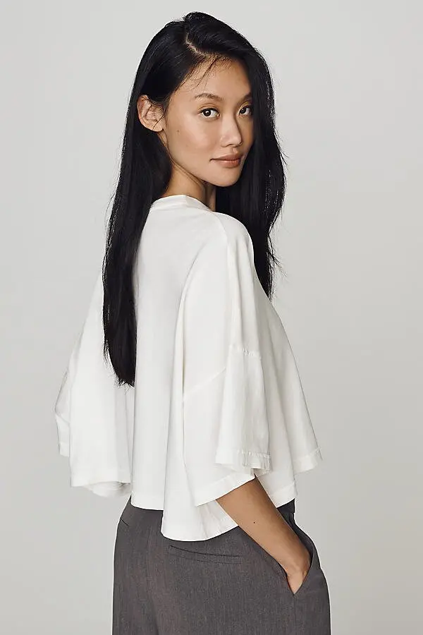 Citizens Of Humanity Crop Cape T-shirt In Organic Cotton
