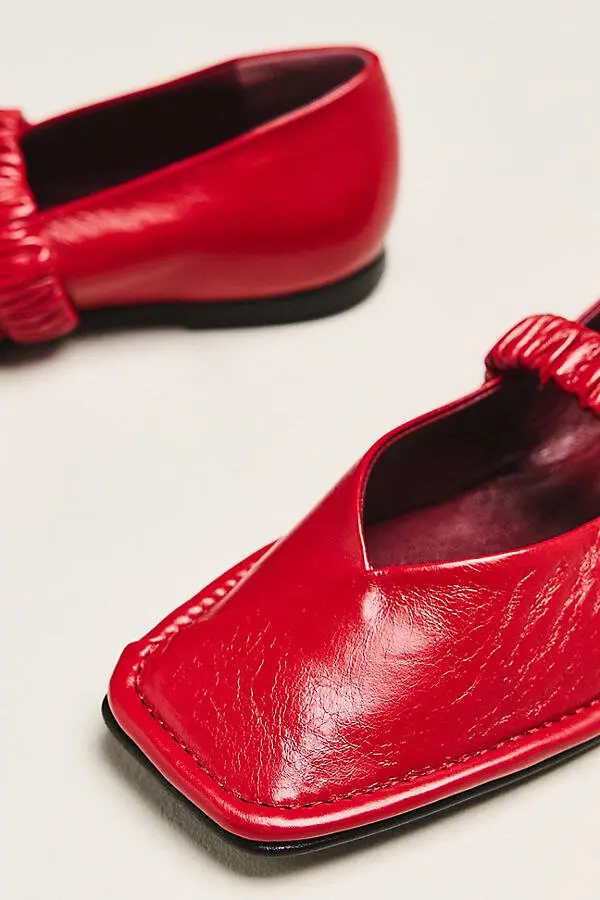 ALOHAS Lautan Scrunch Ballet Flats - Red