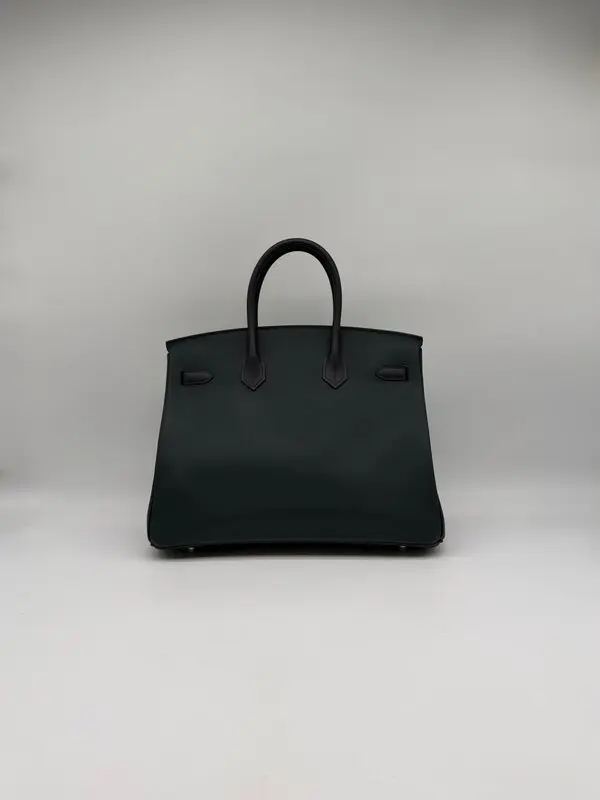 Hermès Birkin Hhs In Vert Foncé / Noir Swift Leather With Palladium Hardware - Multi