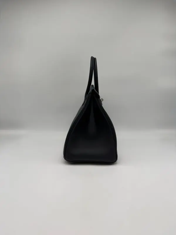 Hermès Birkin Hhs In Vert Foncé / Noir Swift Leather With Palladium Hardware - Multi