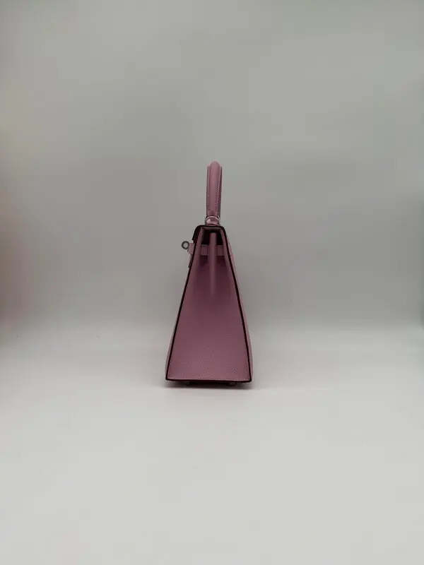 Hermès Kelly 25 Sylveter Mauve Epsom Leather Palladium Hardware - Pink