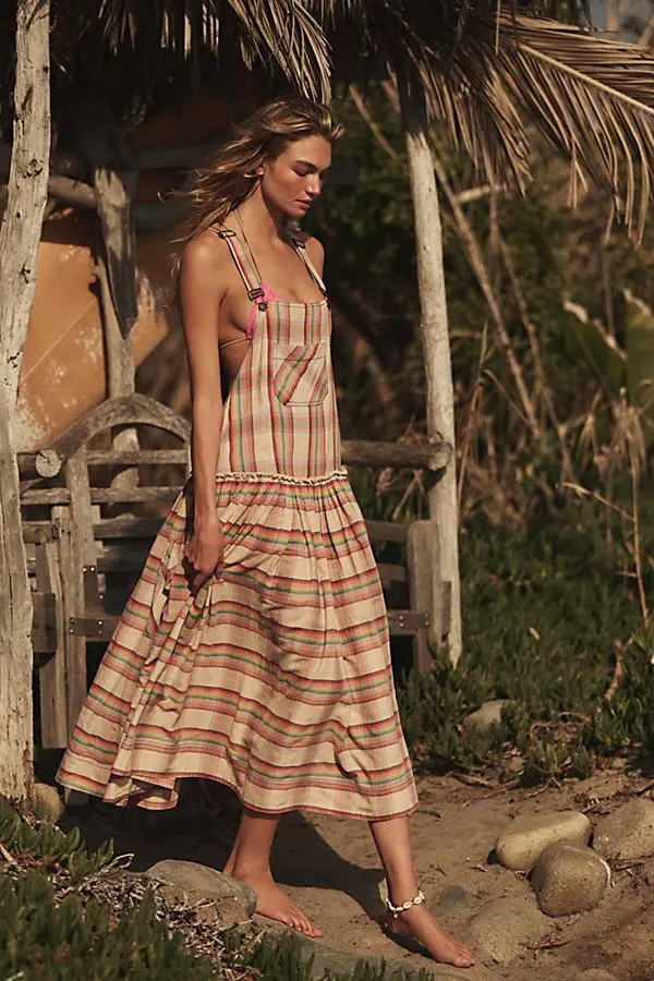 Free People Avery Overall Midi Dress