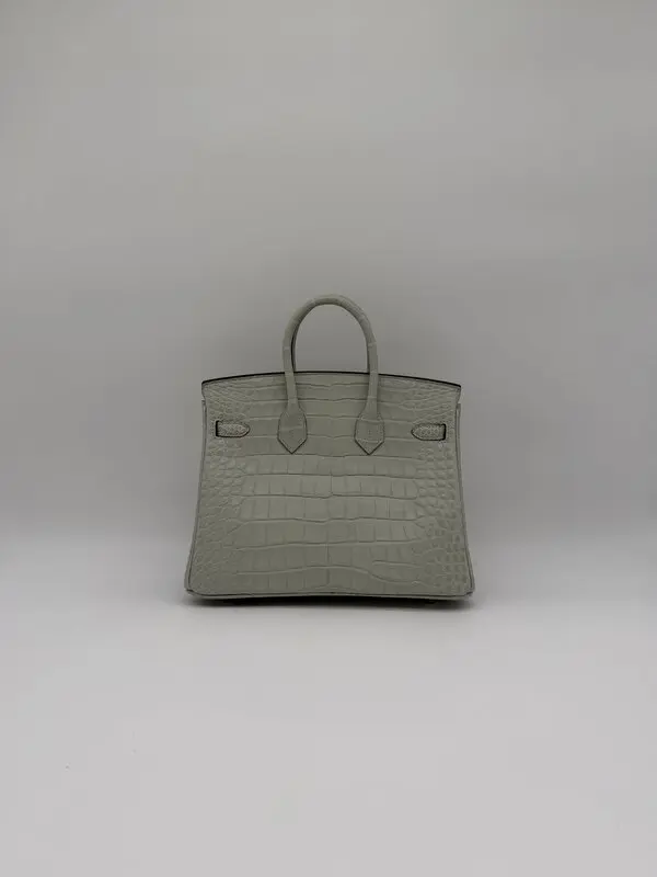 Hermès Birkin Gris Neve Matt Alligator Palladium Hardware