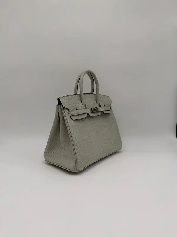 Hermès Birkin Gris Neve Matt Alligator Palladium Hardware
