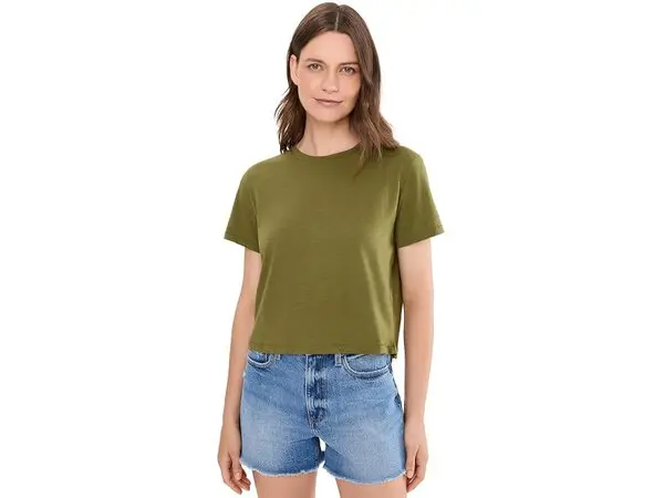 Madewell Bella Slub Cotton Tee - Olive