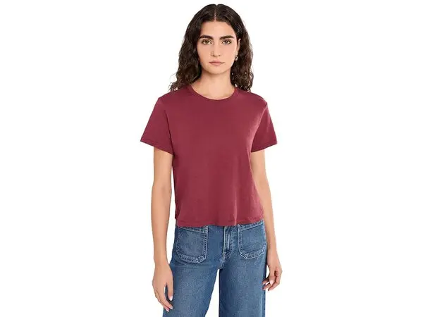 Madewell Bella Slub Tee - Red