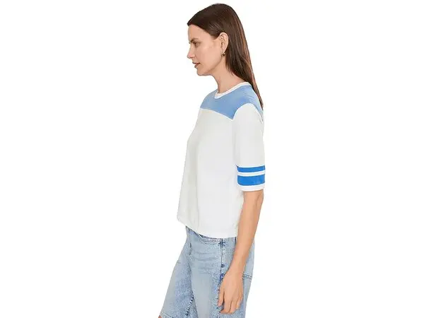 Madewell Vintage Jersey Crew Neck Varsity Tee With Contrast Stitching