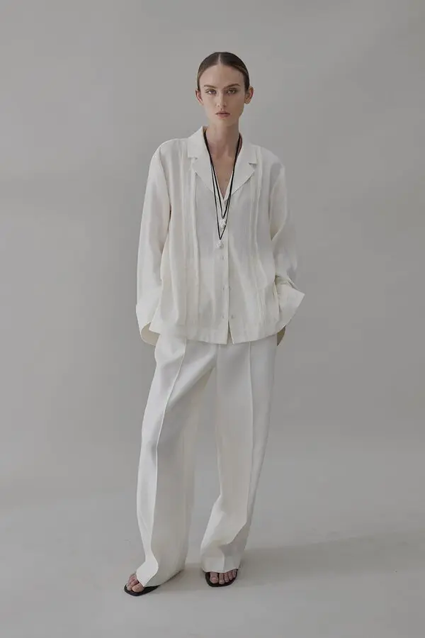 HEIRLOME Guayabera Silk And Linen Shirt