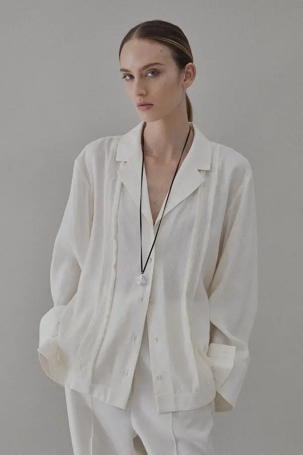 HEIRLOME Guayabera Silk And Linen Shirt