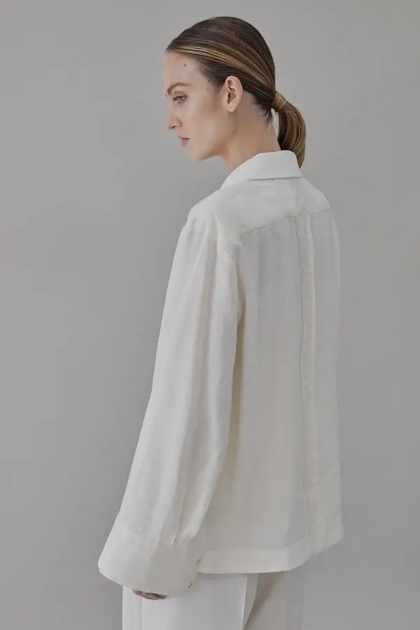 HEIRLOME Guayabera Silk And Linen Shirt