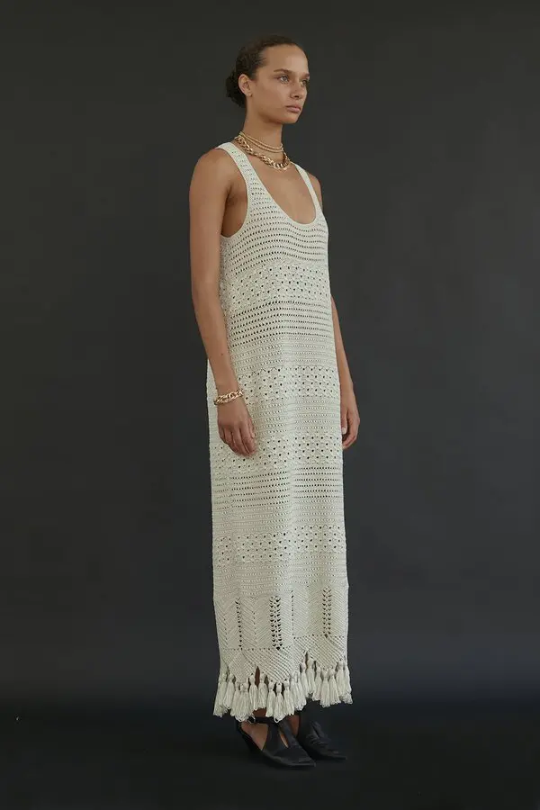 HEIRLOME Ophelia Crochet Midi Dress