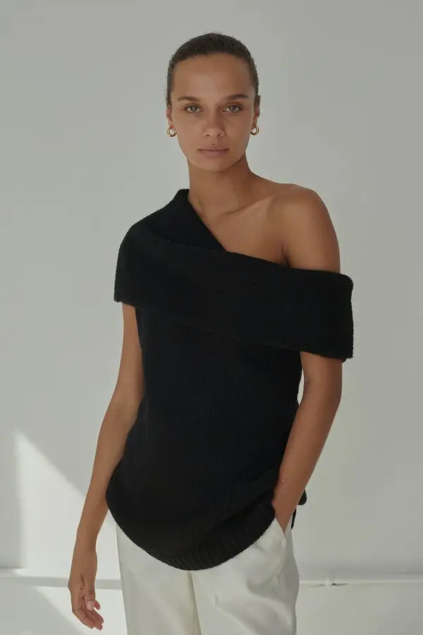 HEIRLOME Isabel Off-shoulder Cashmere Sweater