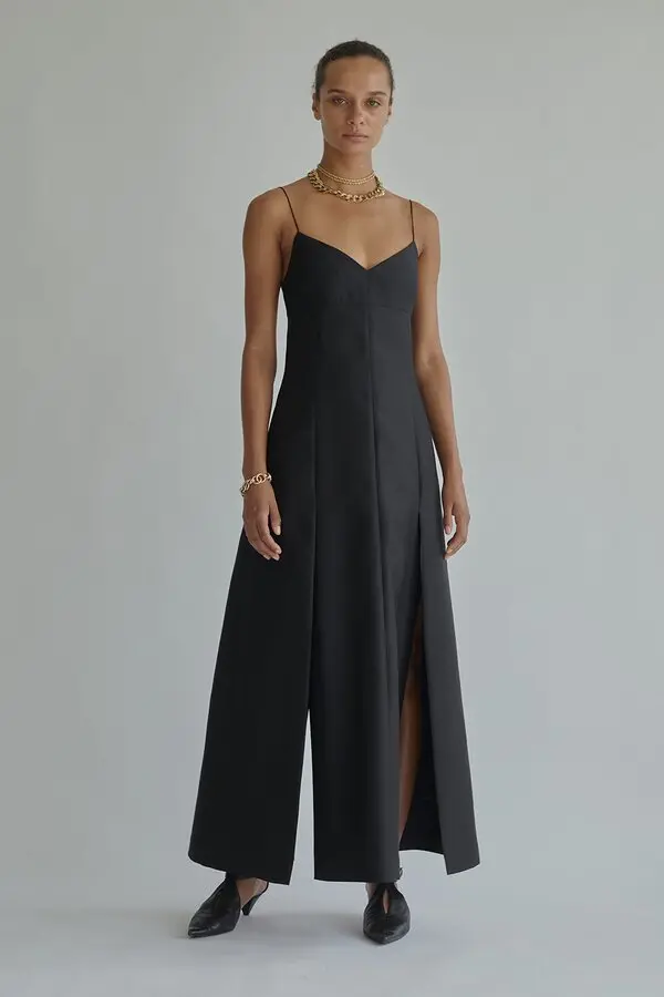 HEIRLOME Alyona Spaghetti Strap Empire Waist Dress - Black