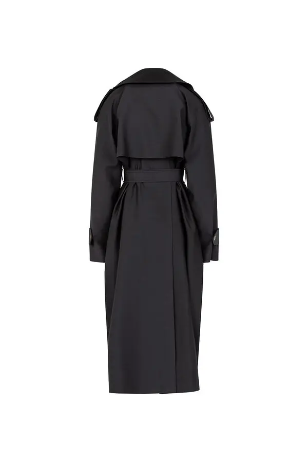 HEIRLOME Micaela Deconstructed Trench Coat In Italian Silk And Wool