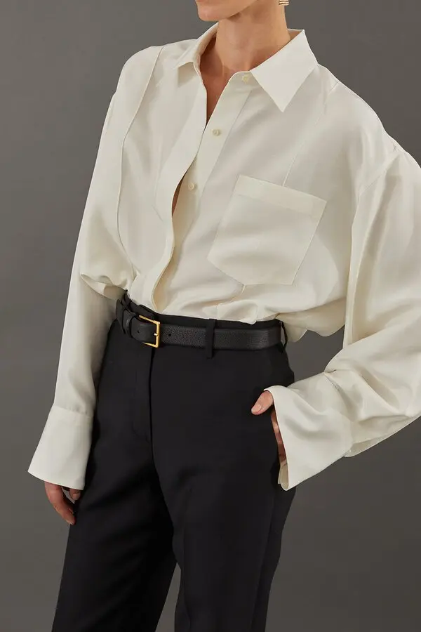 HEIRLOME Nova Tailored Trousers In Silk And Wool