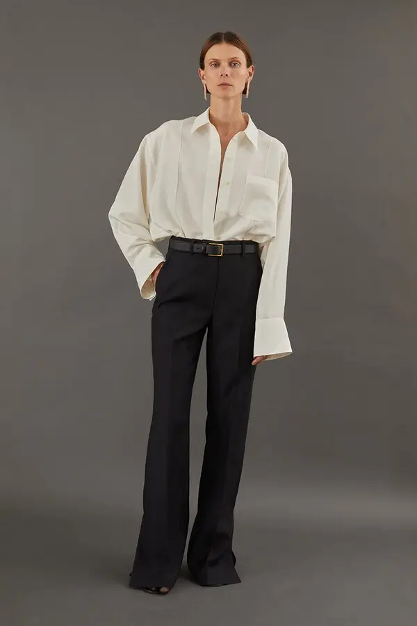 HEIRLOME Nova Tailored Trousers In Silk And Wool