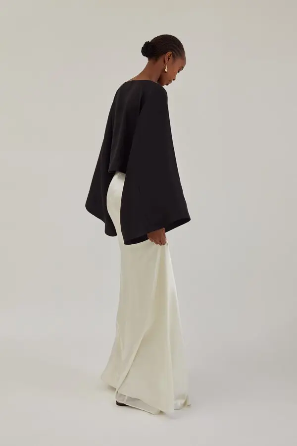 HEIRLOME Eloisa Silk Shantung Top With Kimono Sleeves
