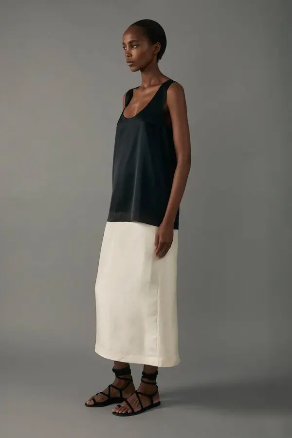 HEIRLOME Irene Skirt In Shantung - Ivory
