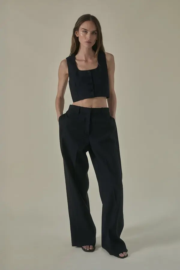 HEIRLOME Valentina Faille Trousers - Black