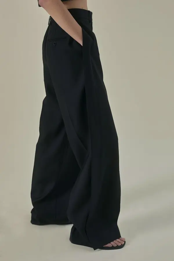 HEIRLOME Valentina Faille Trousers - Black