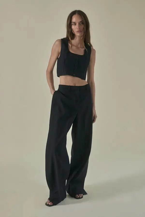HEIRLOME Valentina Faille Trousers - Black