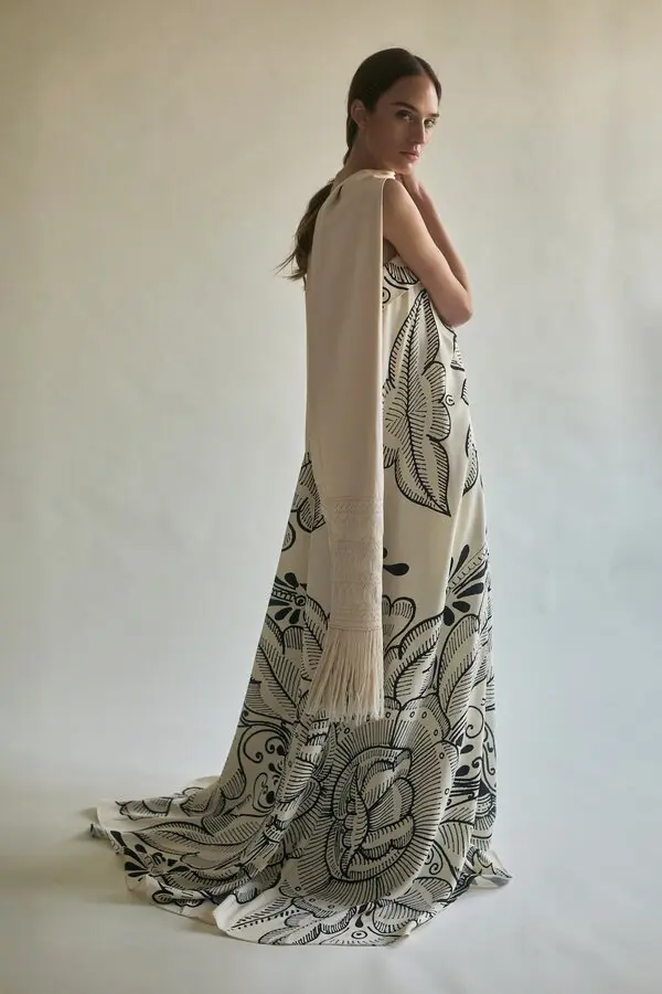 HEIRLOME Strapless Gown With Signature Print