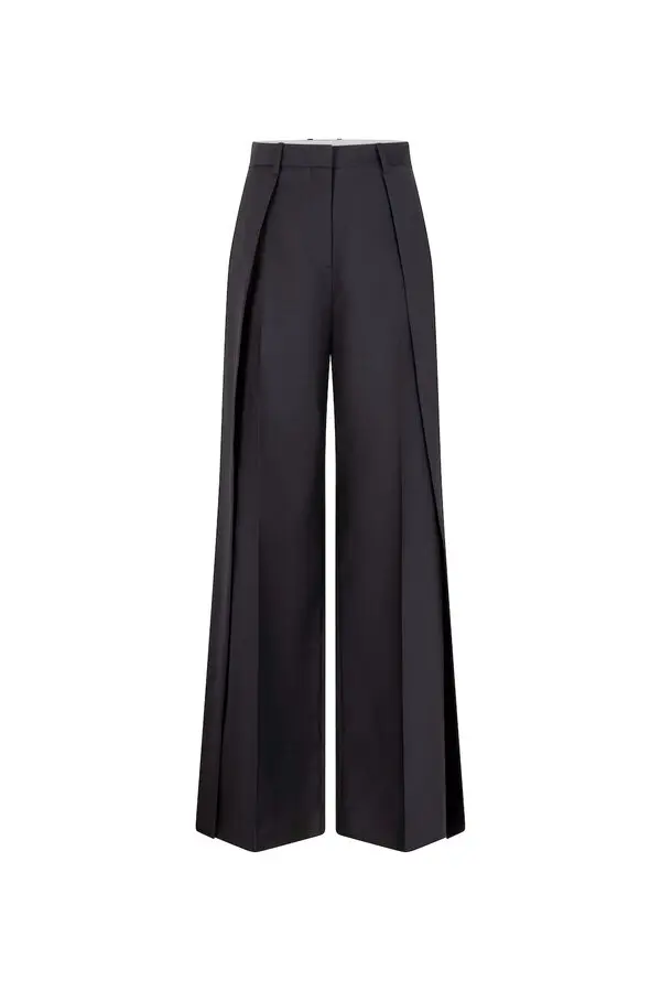 HEIRLOME Tova Tailored Silk & Wool Faille Trousers