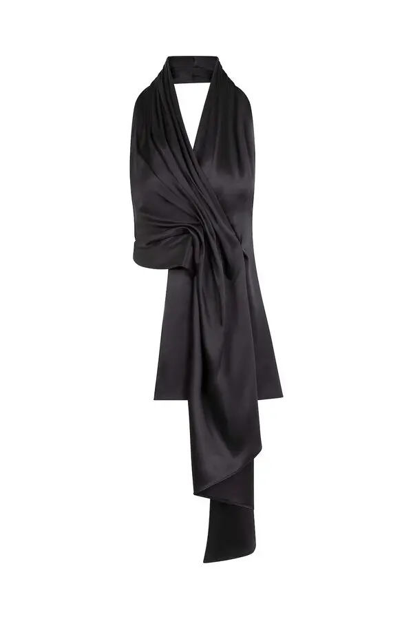 HEIRLOME Barbara Halter Top In Silk Satin