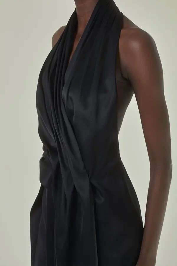 HEIRLOME Barbara Halter Top In Silk Satin