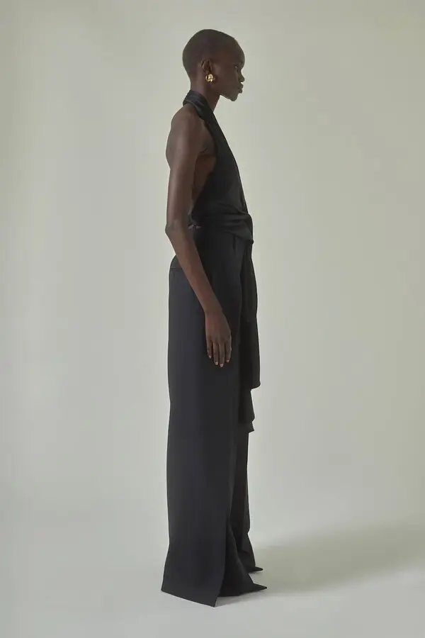 HEIRLOME Barbara Halter Top In Silk Satin
