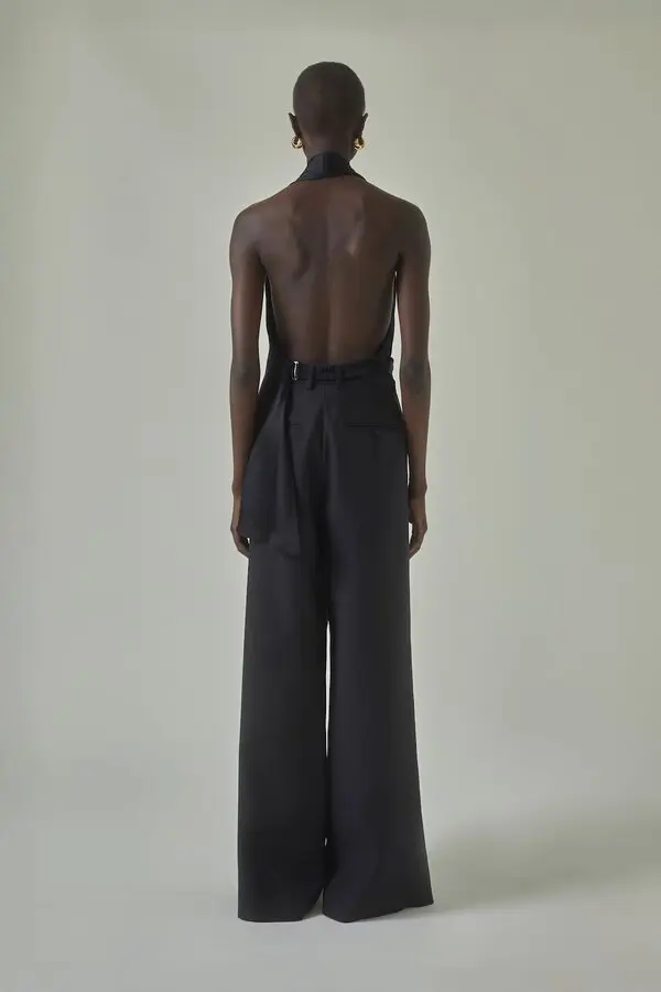 HEIRLOME Barbara Halter Top In Silk Satin