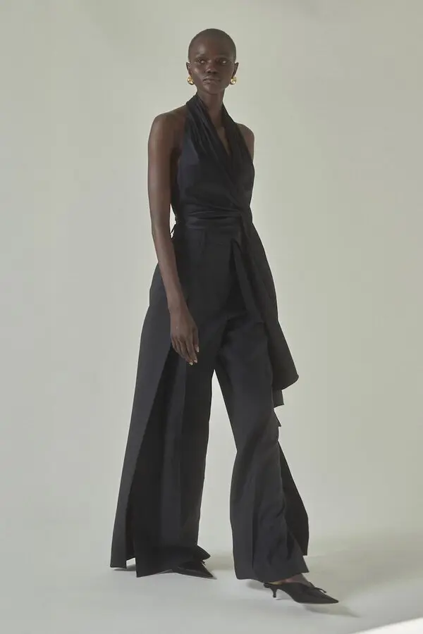HEIRLOME Barbara Halter Top In Silk Satin