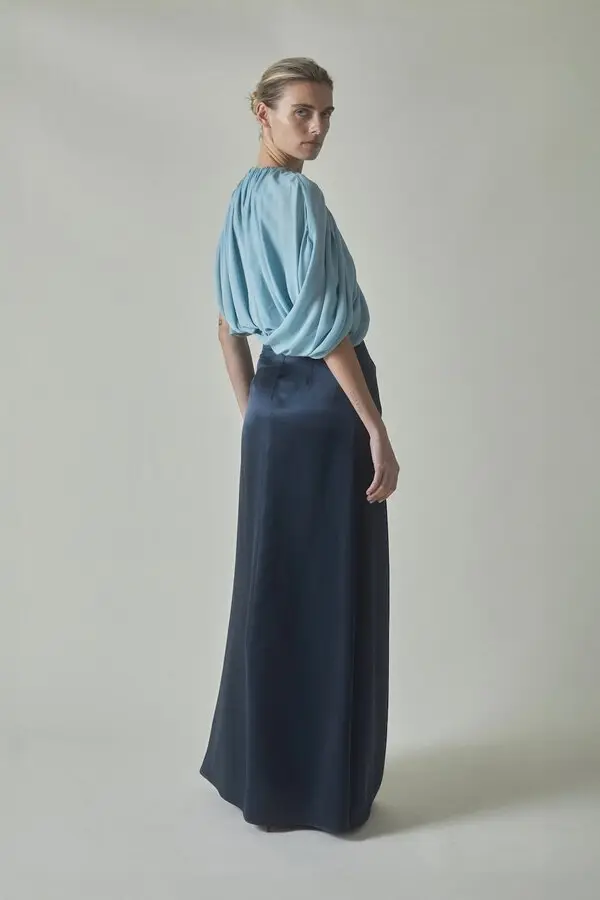 HEIRLOME Leticia Maxi Skirt In Silk Crepe-back Satin