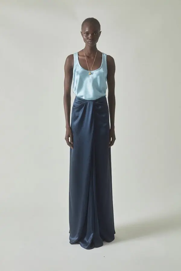 HEIRLOME Leticia Maxi Skirt In Silk Crepe-back Satin