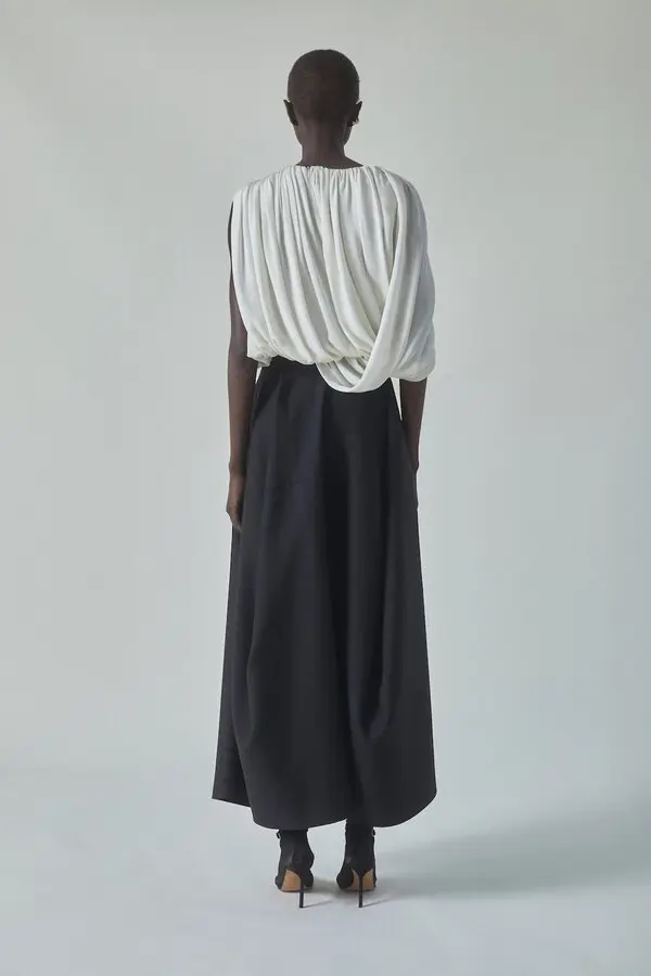 HEIRLOME Emilia Skirt In Italian Silk-wool Faille