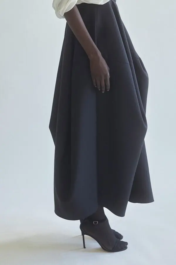 HEIRLOME Emilia Skirt In Italian Silk-wool Faille