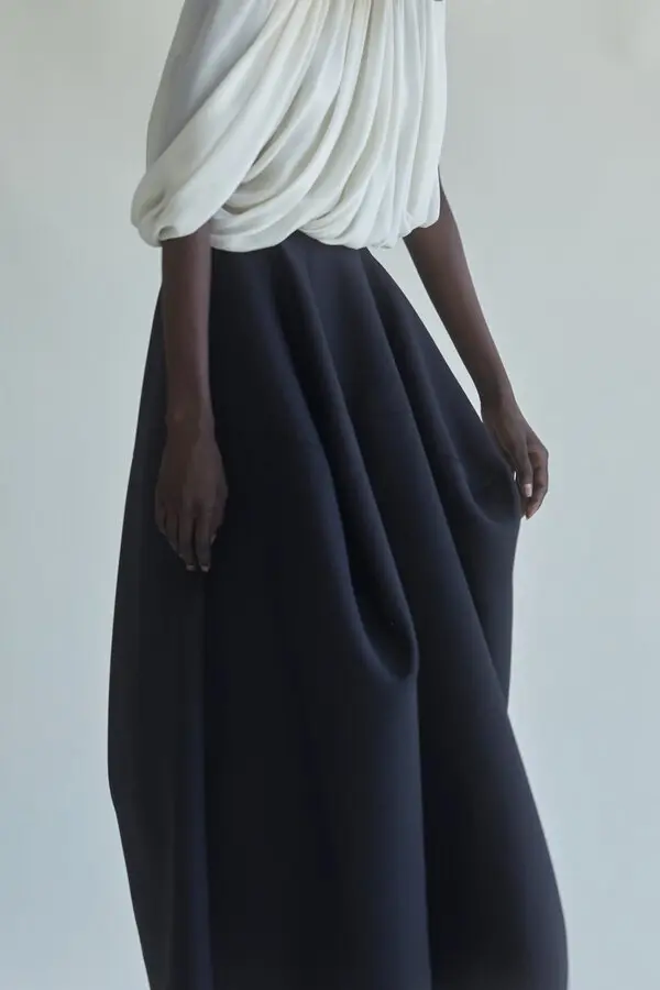 HEIRLOME Emilia Skirt In Italian Silk-wool Faille