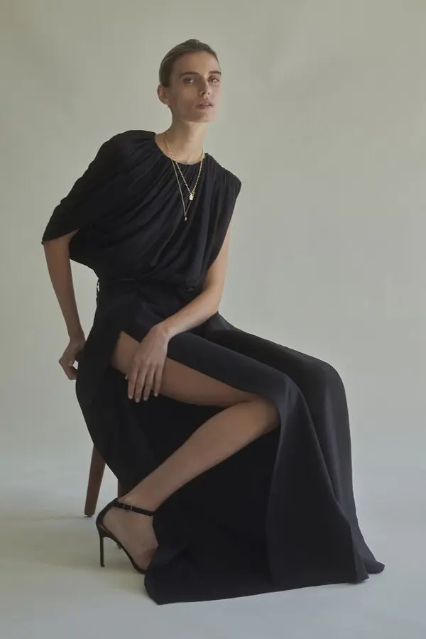 HEIRLOME Marie Top In Double-face Silk Satin - Ivory