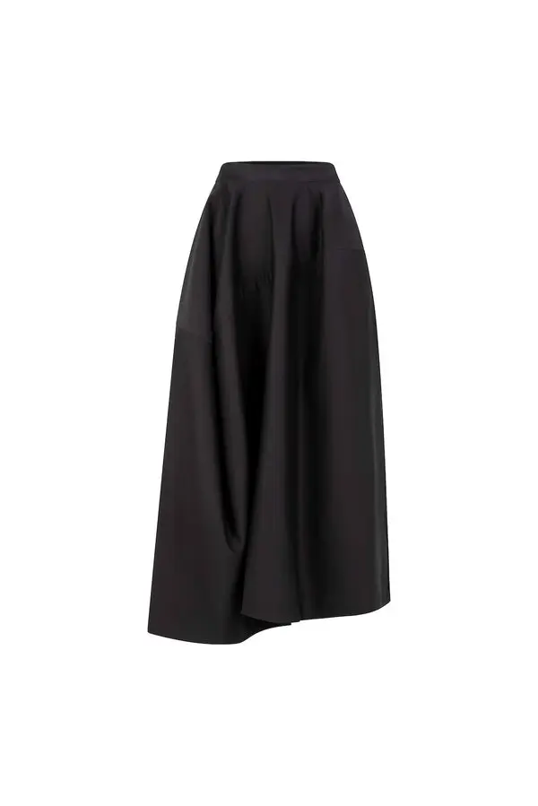 HEIRLOME Karla Midi Skirt In Italian Silk-wool Faille