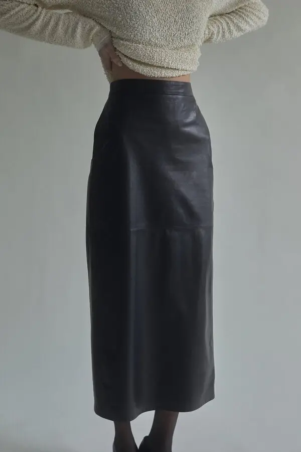 HEIRLOME Lexi Leather Midi Skirt