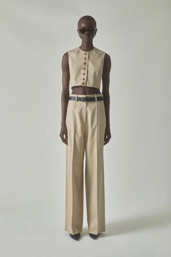 HEIRLOME Abigail Trousers In Tussah - Natural