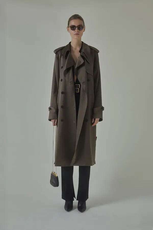 HEIRLOME Maggie Silk Trench Coat