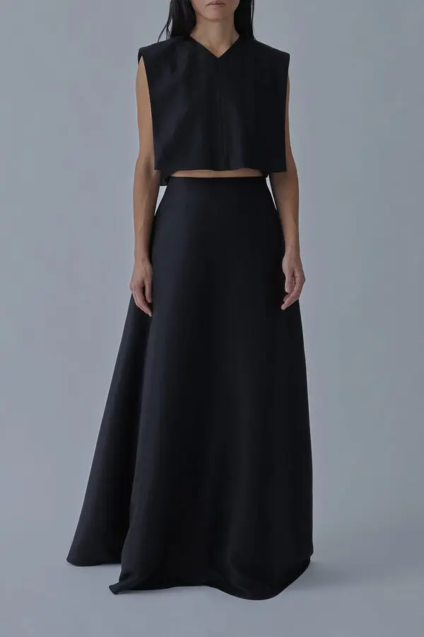 HEIRLOME Rosalie A-line Silk Shantung Skirt